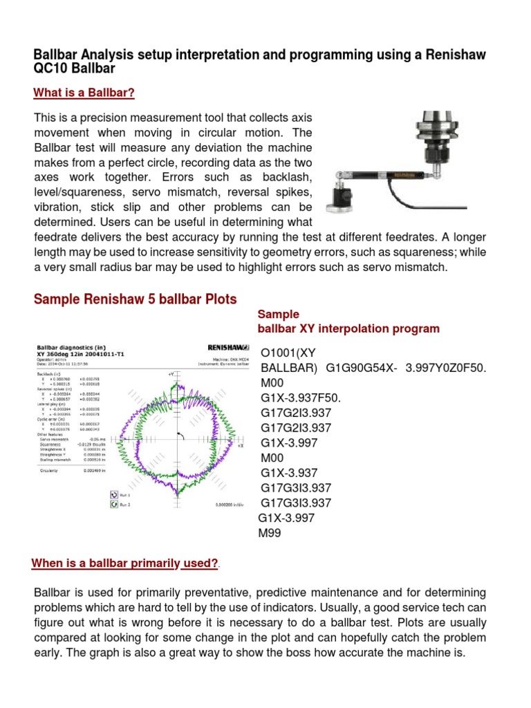 Renishaw Ballbar Test Analysis Guide | PDF | Numerical Control ...