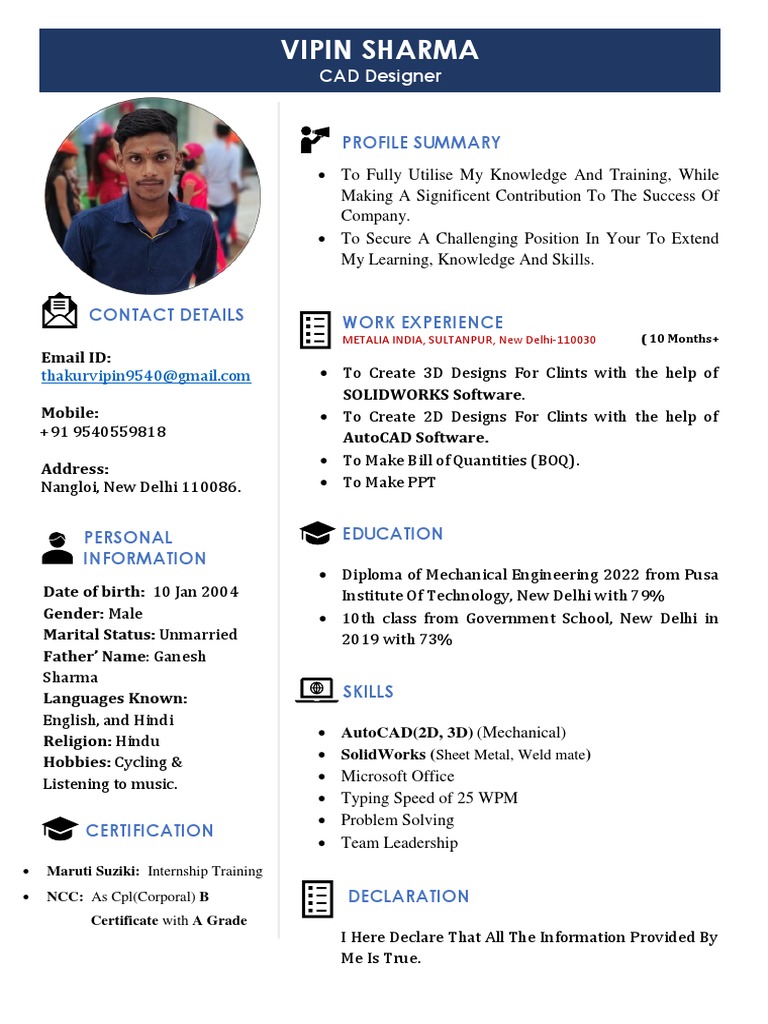 Resume Vipin Sharma | PDF