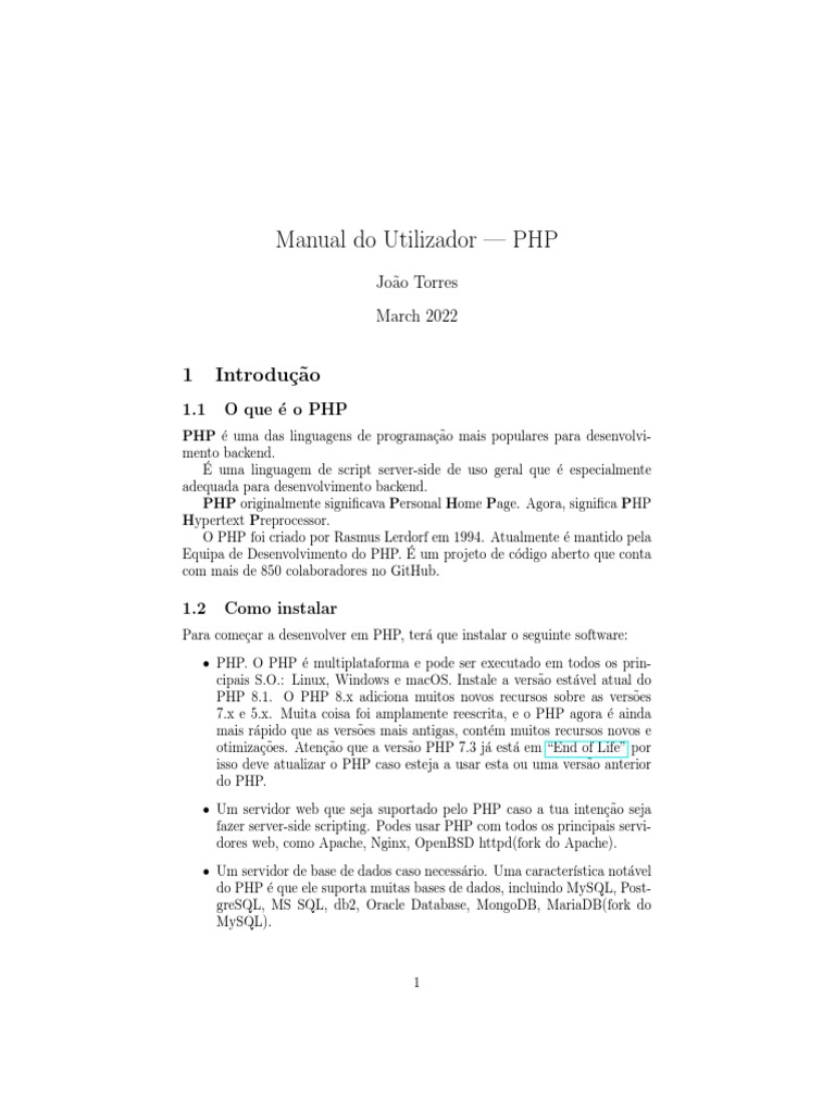 Manual PHP | PDF | Php | Redes