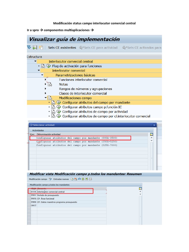Modificación de Status Interlocutor Comercial | PDF | Negocios ...