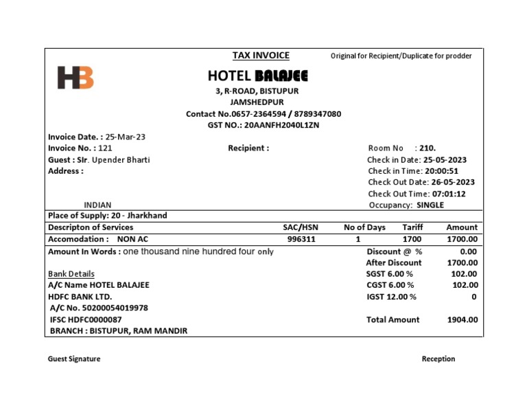 TAX INVOICE Original For Recipient | PDF