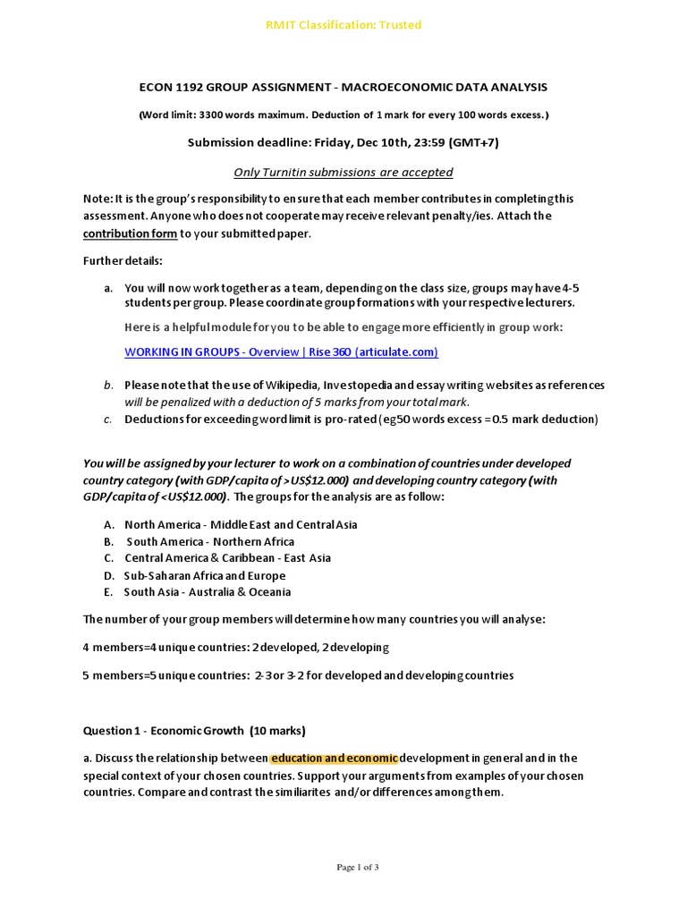 21C Group Assignment 2 | PDF | Economies