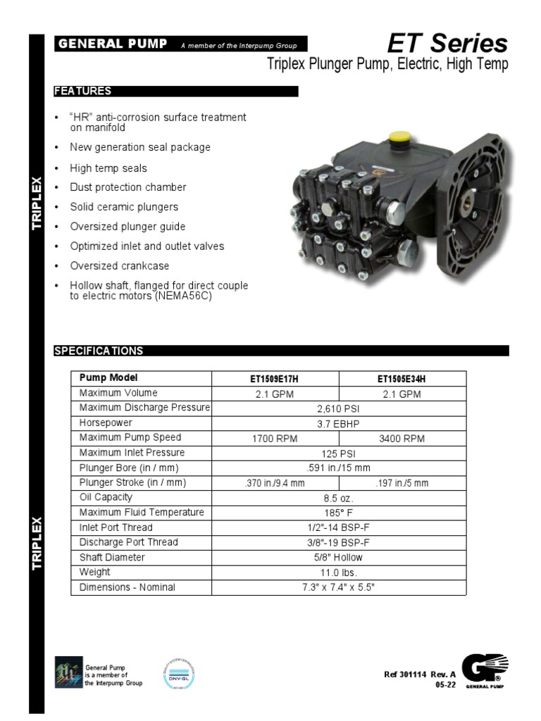 ET1505E34H Pump | PDF | Pump | Valve