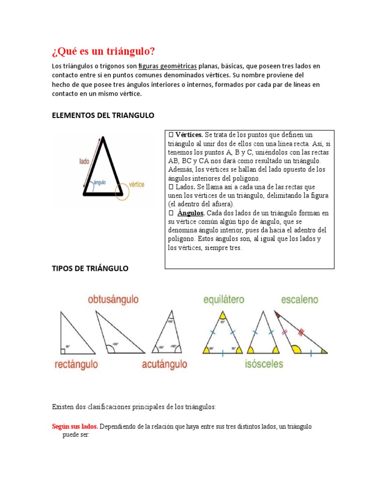 Qué Es Un Triángulo | PDF | Triángulo | Ángulo