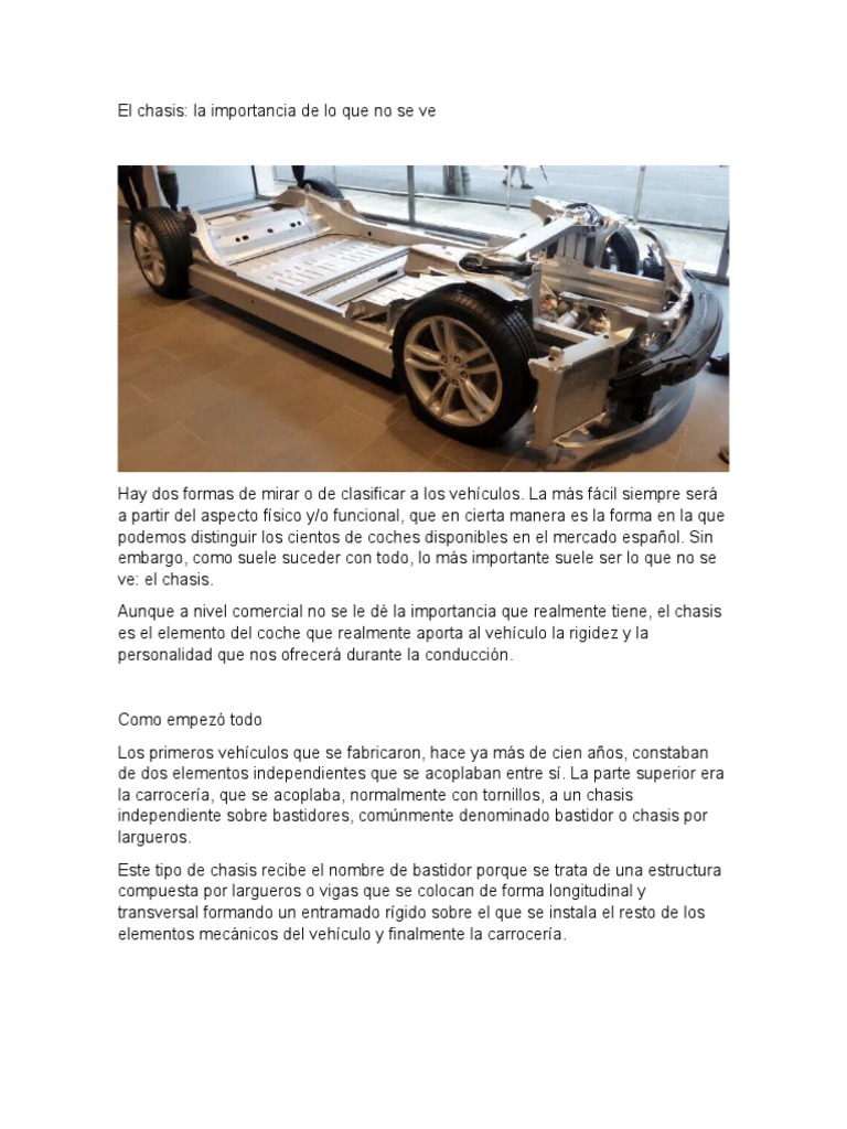 La Evolución del Chasis Automotriz | PDF | Vehículos terrestres | Coche