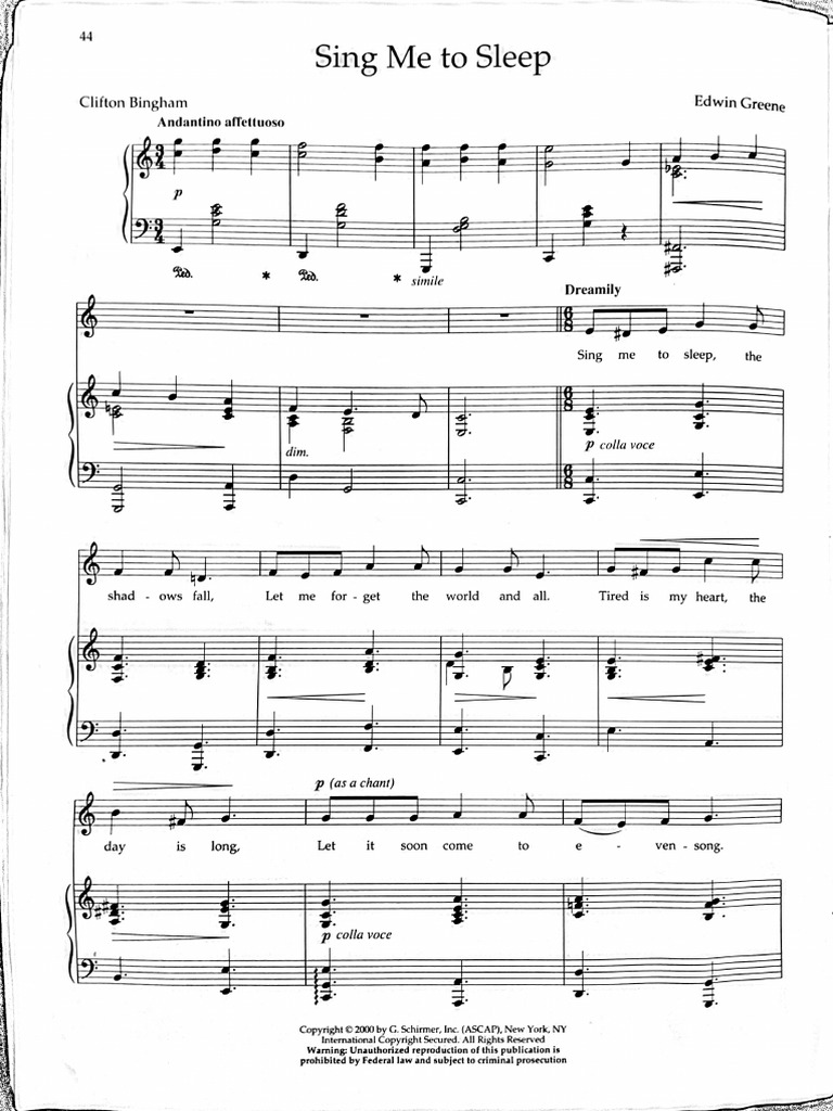 Sing Me To Sleep | PDF