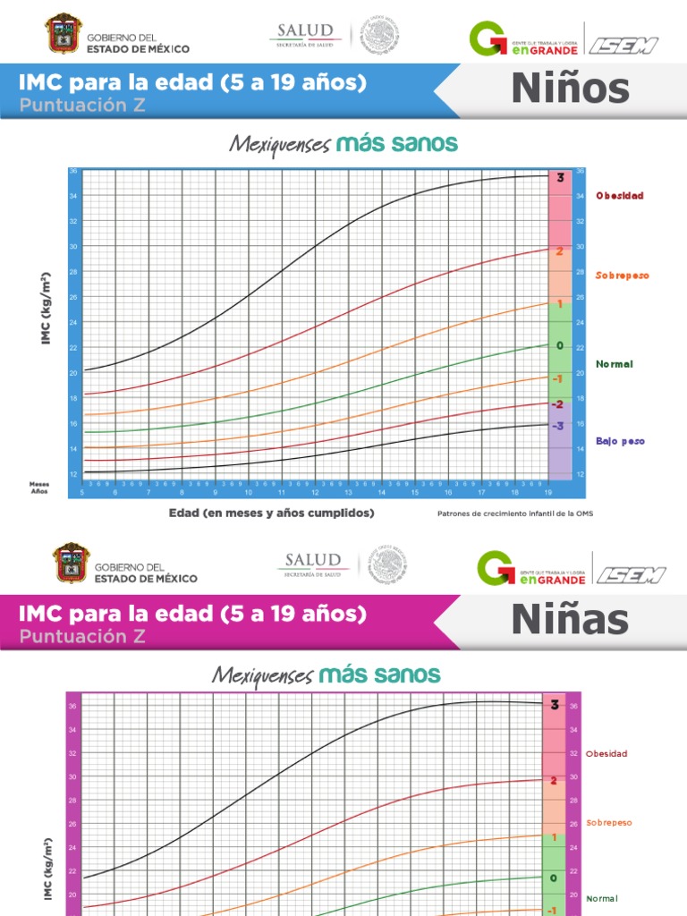 IMC Niños y Niñas de 5 a 19 Años | PDF | Salud y bienestar