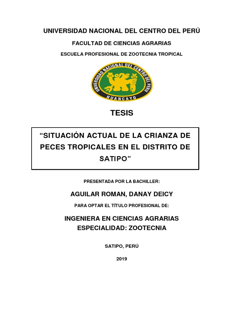 Esquema Del Proyecto de Gamitana | PDF | Agricultura | Acuicultura