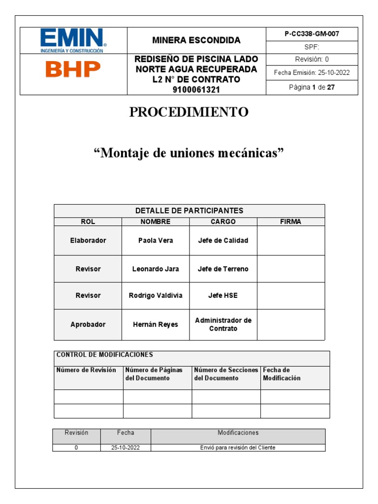 Montaje de Uniones Mecánicas | PDF | Tornillo | Seguridad y salud ...
