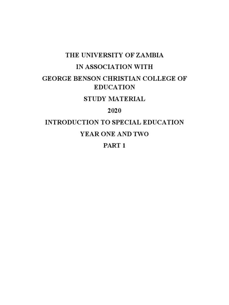 SEGC - MUWELE | PDF | Special Education | Disability