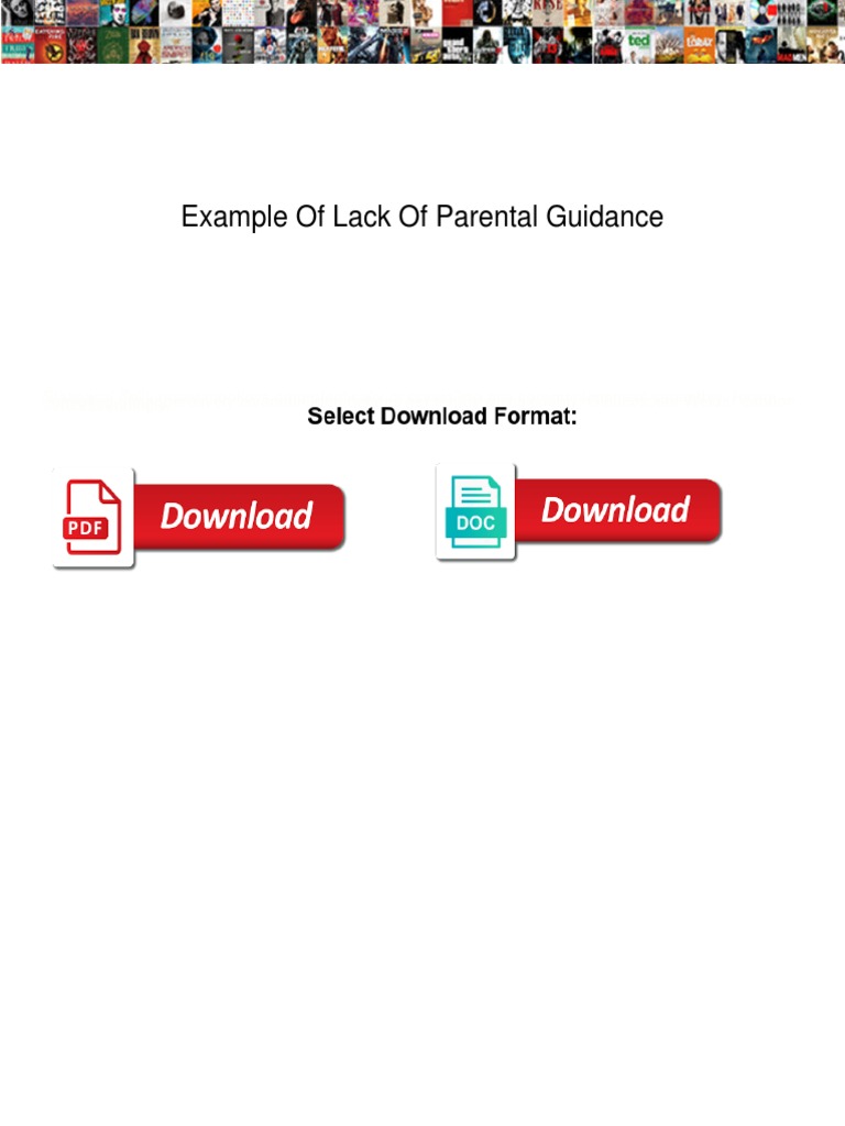 example-of-lack-of-parental-guidance | PDF | Parenting | Juvenile ...