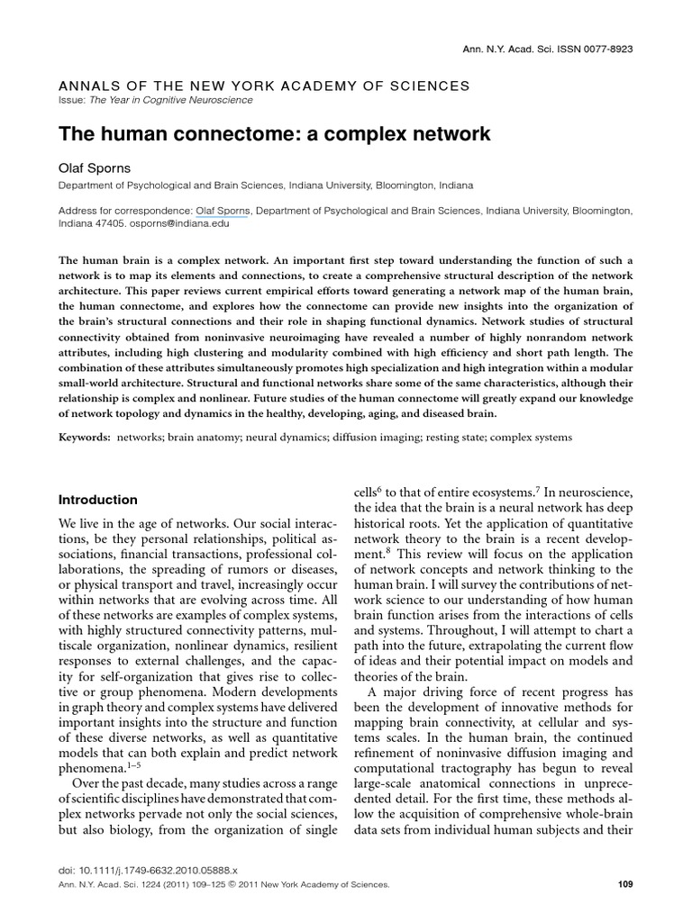 The Human Connectome A Complex Network Pdf Brain Cerebral Cortex