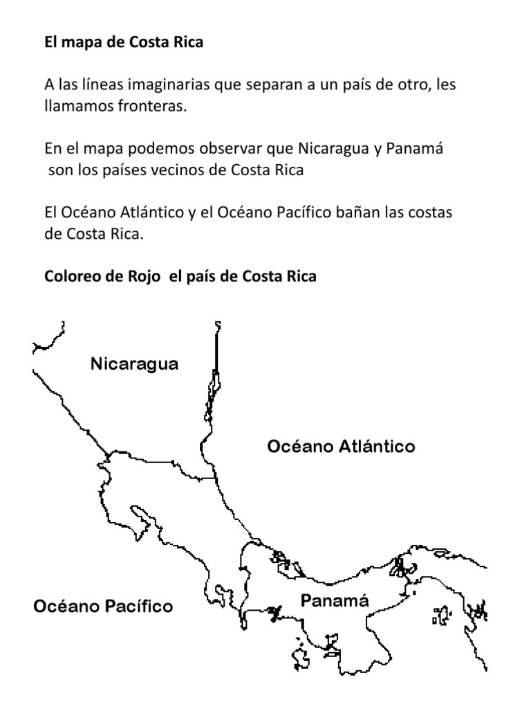 Mapa de Costa Rica y Sus Fronteras | PDF