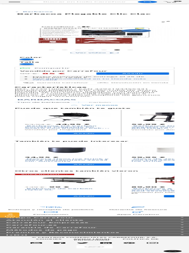 Barbacoa Plegable Clic Clac Las Mejores Ofertas de Carrefour | PDF | Parilla | Técnicas de cocina