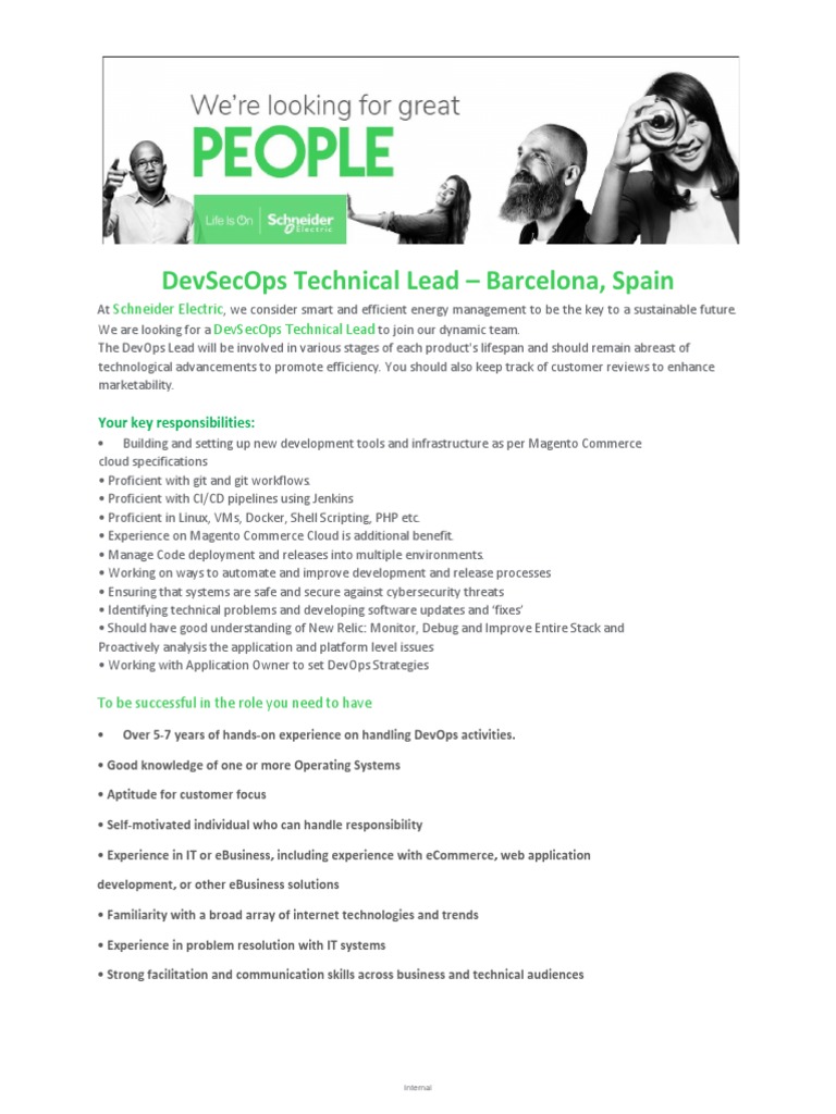 DevSecOps Lead Job Description | Download Free PDF | Magento | Cloud ... DevSecOps Lead Job Description | Download Free PDF | Magento | Cloud ...