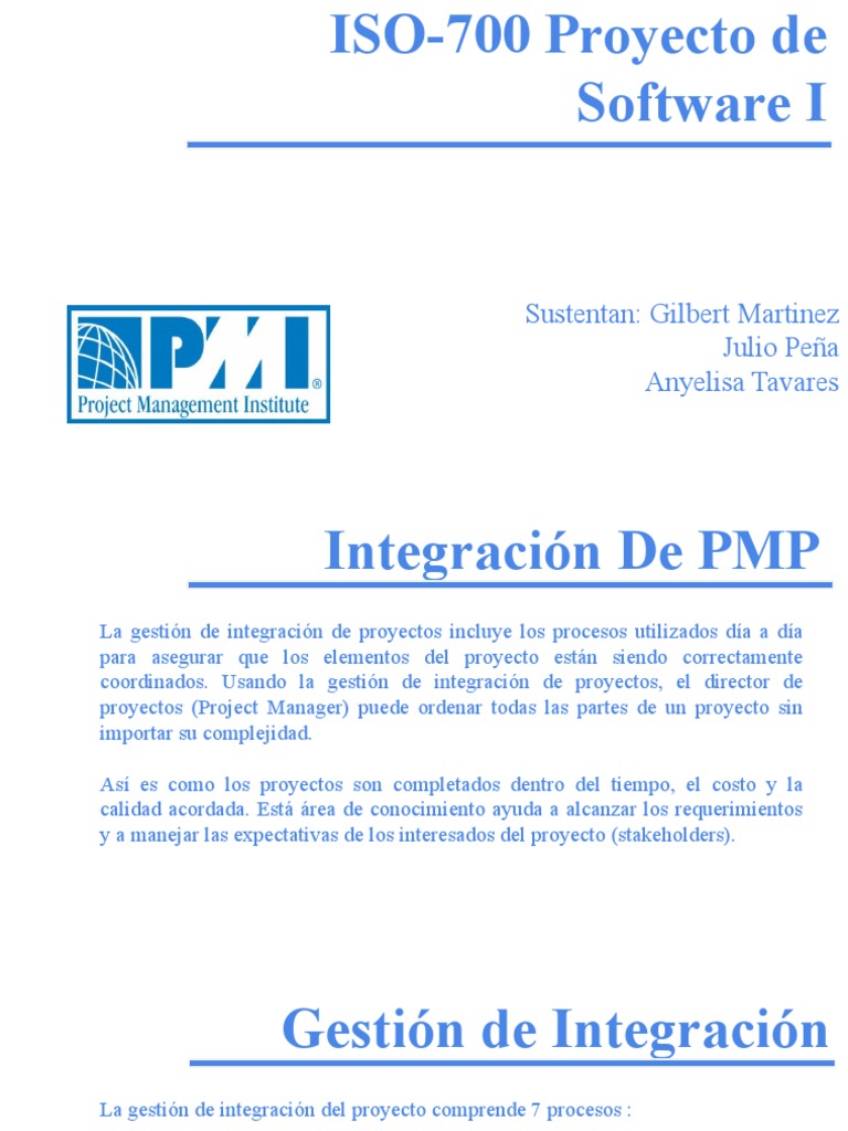 Presentation ISO-700 - Tuesday - 20 - 2015 | PDF | Gestión de proyectos ...