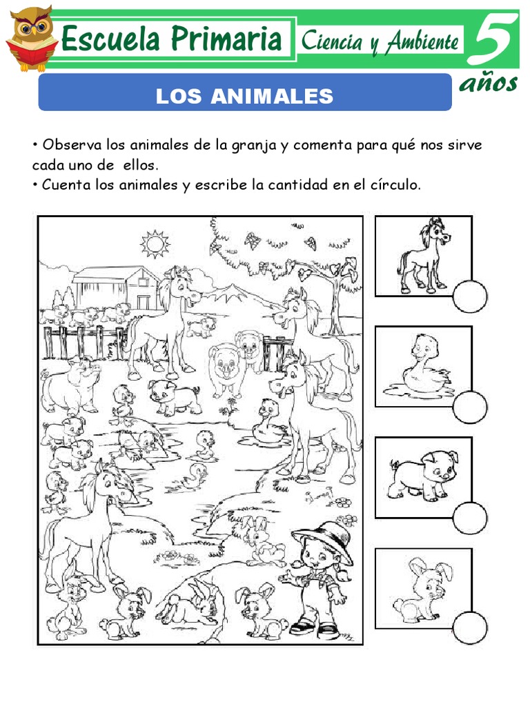 Actividades Los Animales para Ninos de Cinco Anos | PDF | Organismos