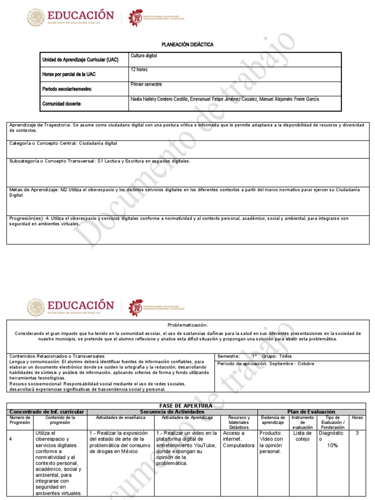 Propuesta de Formato de Progresion 02022023 Ok4 | PDF | Evaluación | Podcast