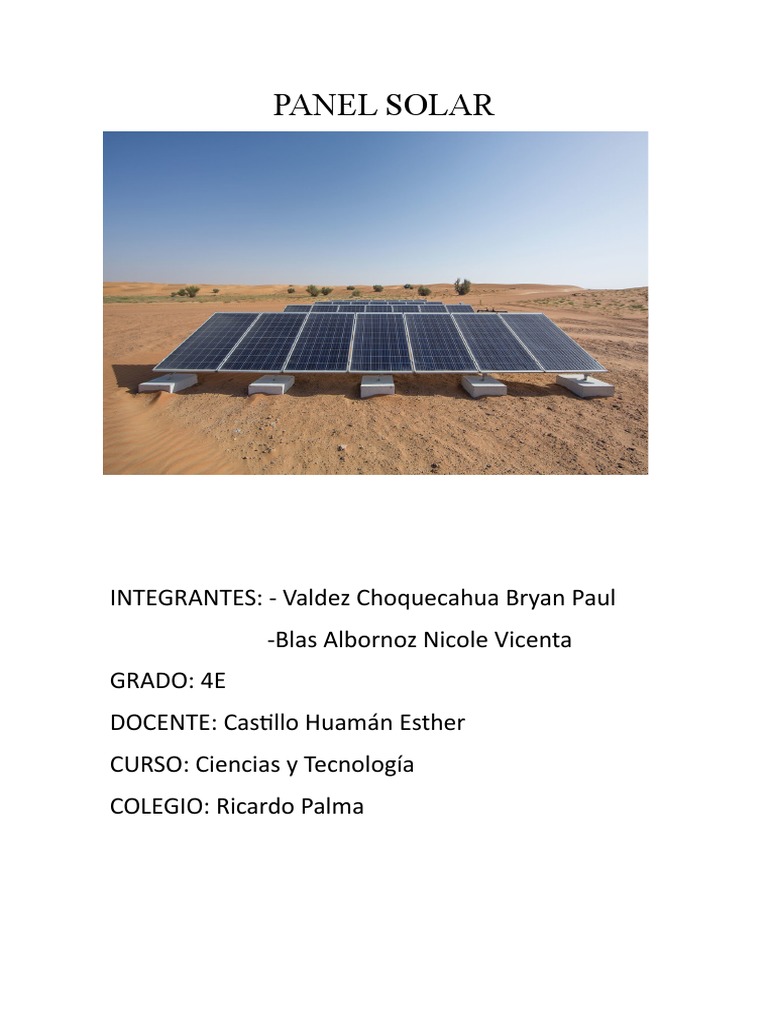 Panel Solar | PDF