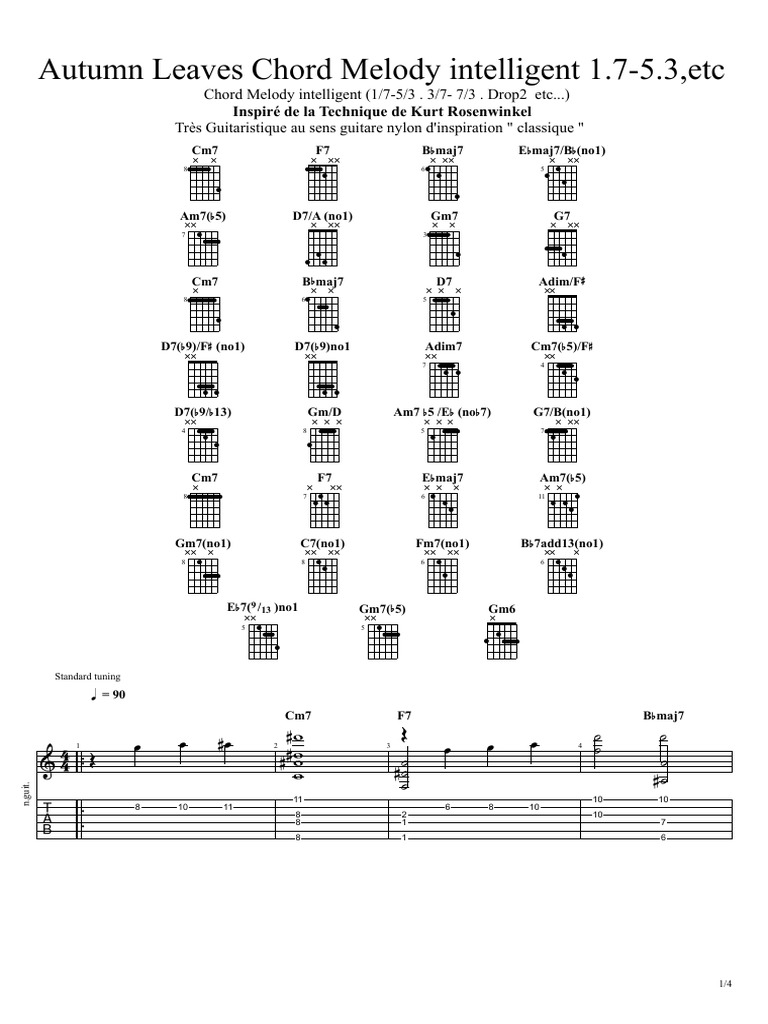 Mélodie d'accords pour "Autumn Leaves" | PDF | Échecs