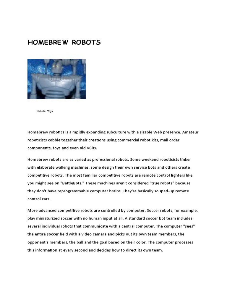 Homebrew Robots | PDF