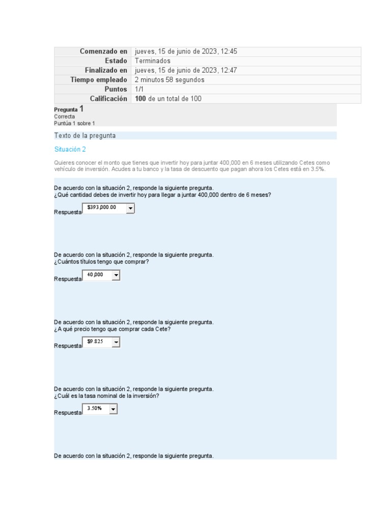 Cuestionario Unidad 2 | PDF