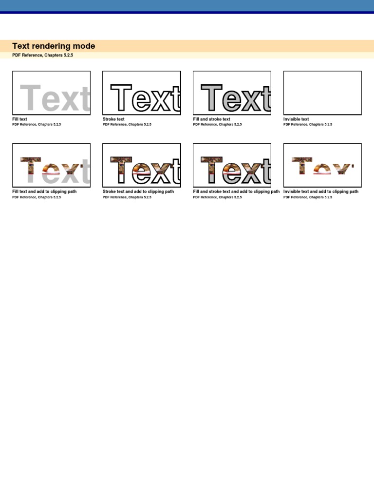 Text Rendering Mode | PDF