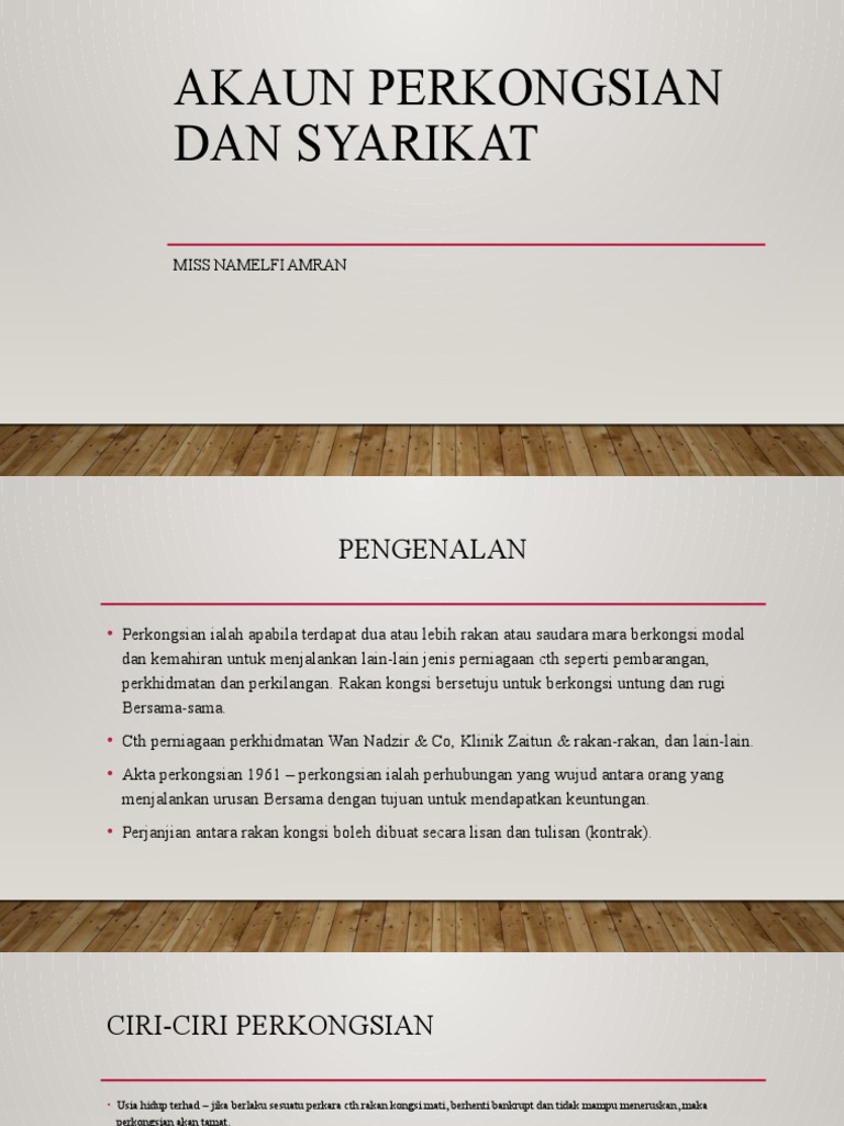 Akaun Perkongsian Dan Syarikat | PDF