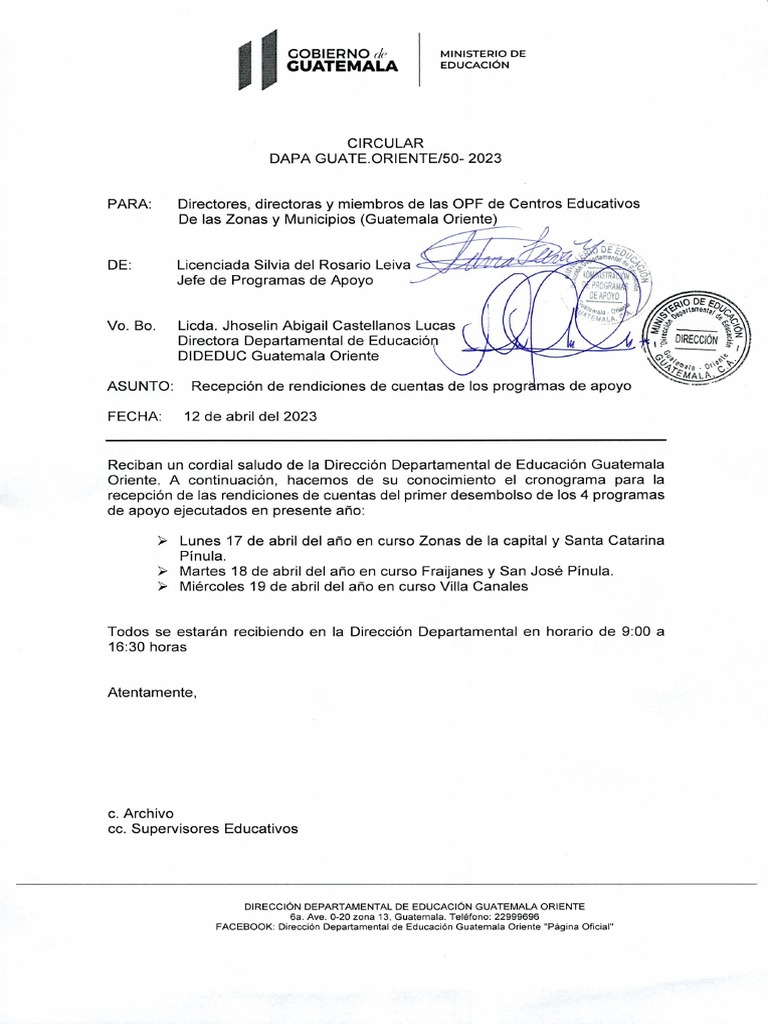 Circular 50-2023 | PDF