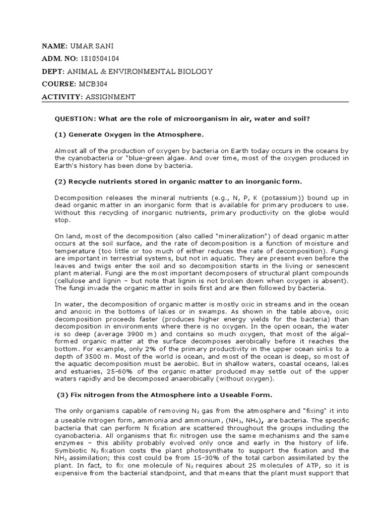 Umar Sani | PDF | Decomposition | Soil