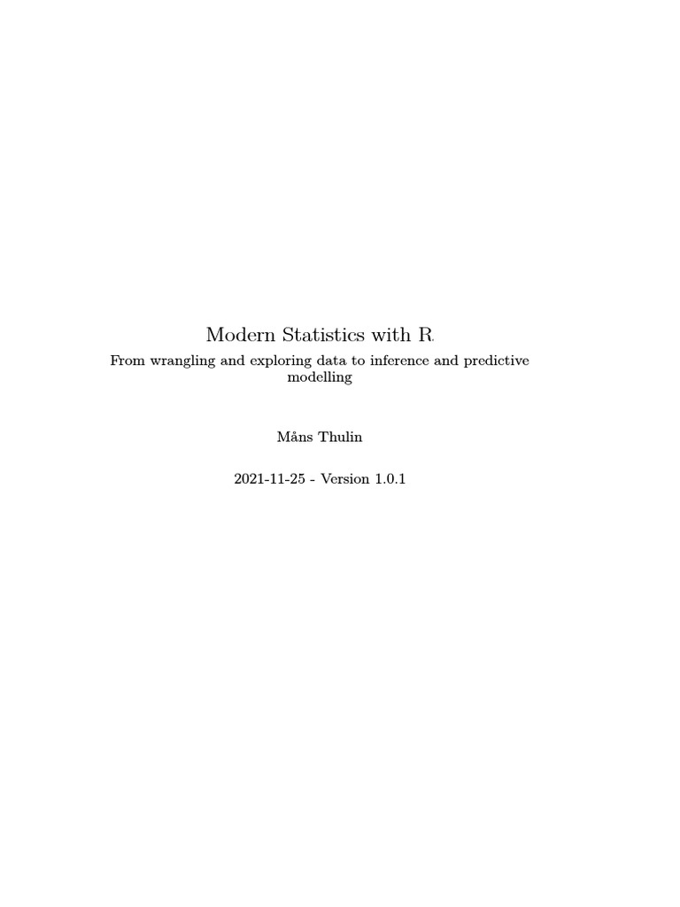 Modern Statistics With R | PDF | Bootstrapping (Statistics) | Statistics Modern Statistics With R | PDF | Bootstrapping (Statistics) | Statistics
