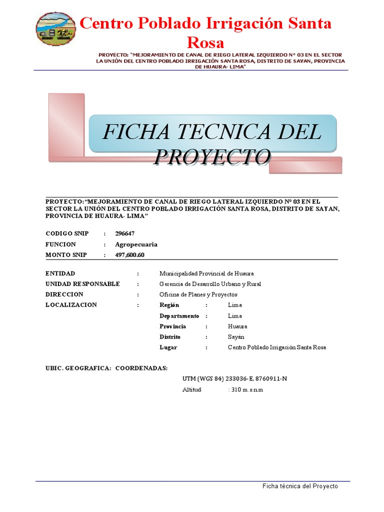 Ficha Tecnica 2016 | PDF | Transporte