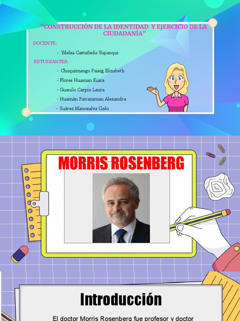 Morris Rosenber-Teoría de Las Emociones - Trabajo en Equipo | PDF | Autoestima | Psicología Social