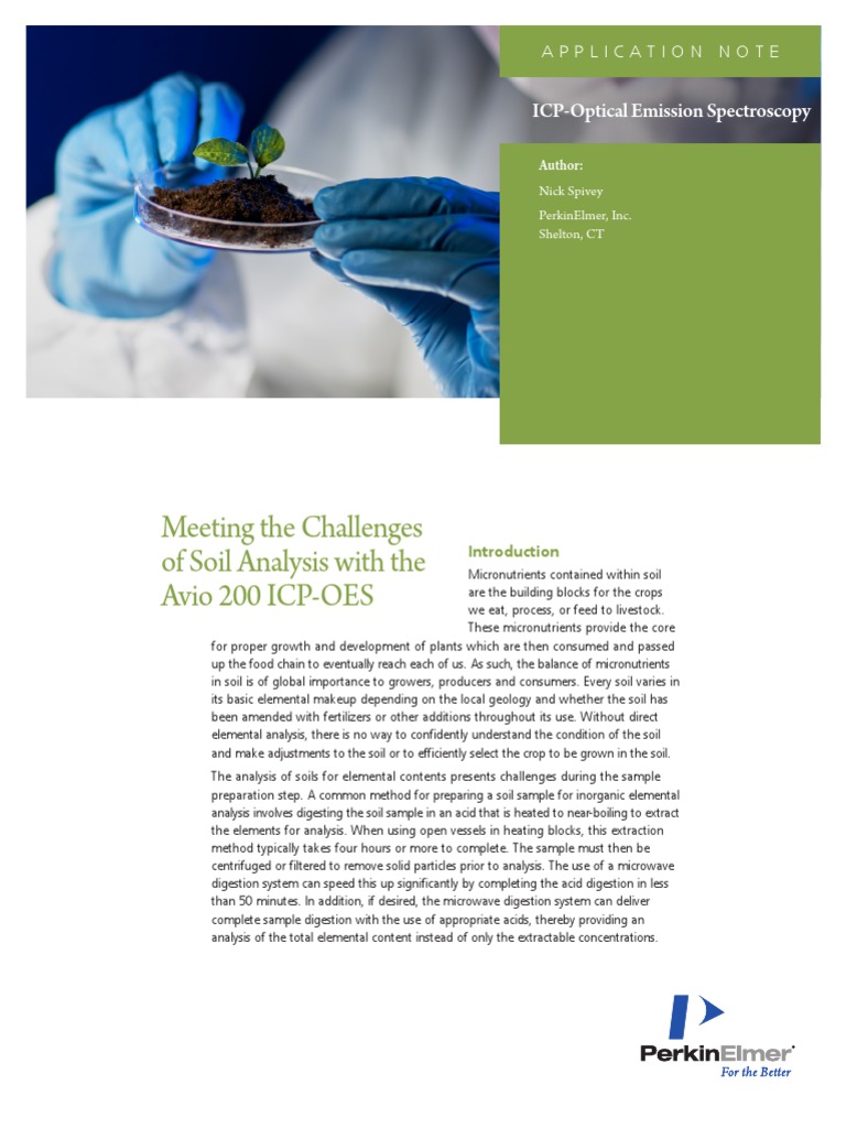 Avio 200 ICP-OES Soil Micronutrients Application Note (012881 - 01 ...