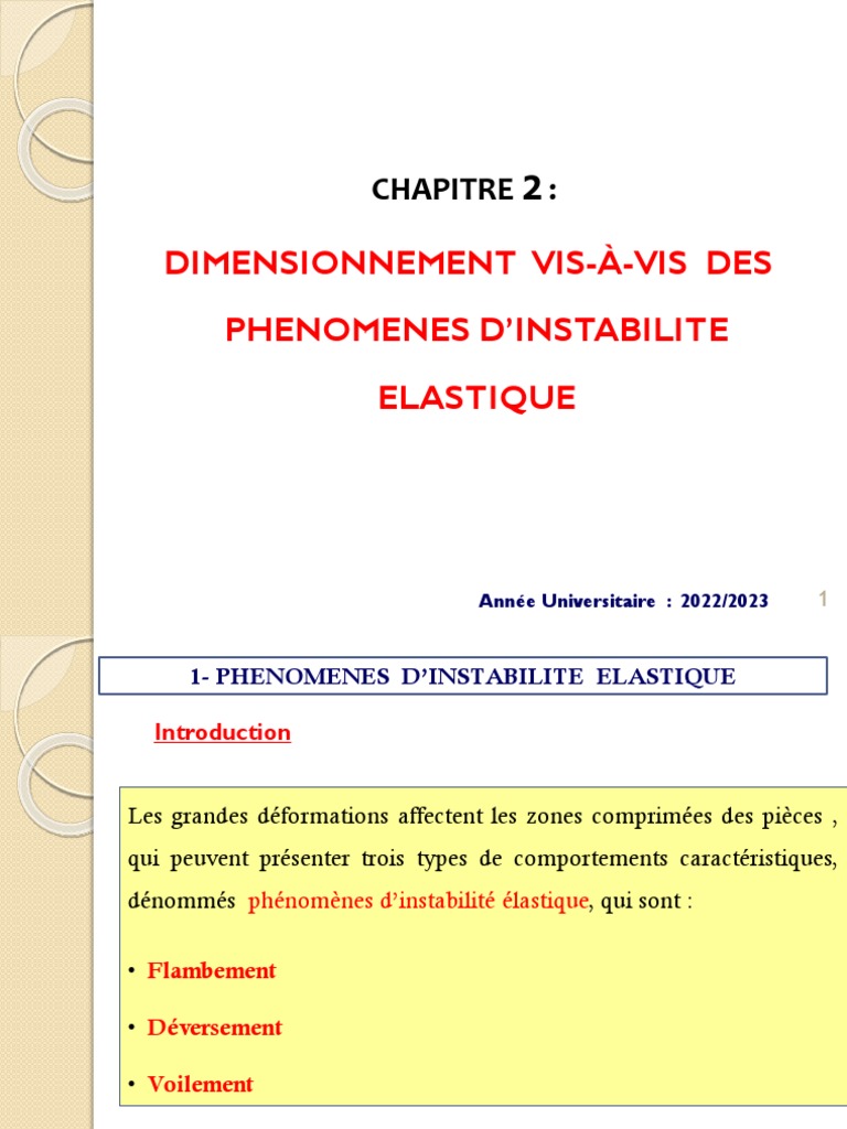 Chapitre 2-CM | PDF | Flambage | Résistance des matériaux