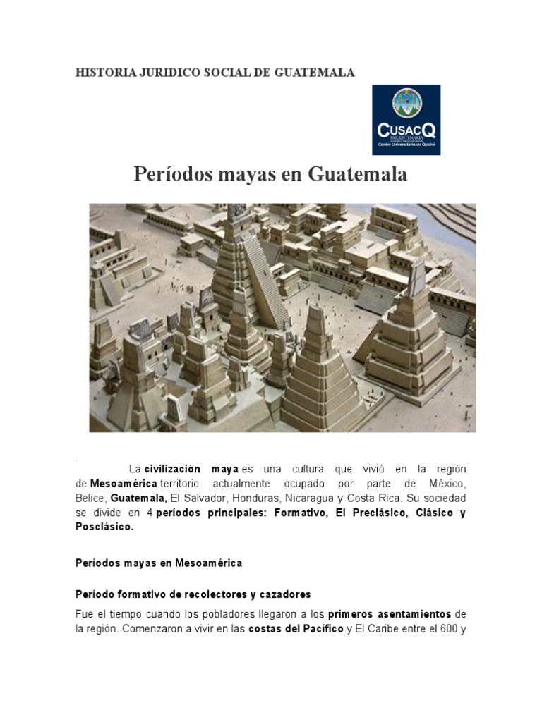 Periodos de La Cultura Maya | PDF | Civilización maya | Mesoamérica