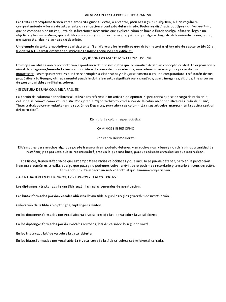Analiza Un Texto Prescriptivo Pag | PDF | Verbo | Melodía