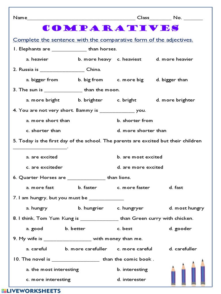Comparative and Superlative Degrees | PDF
