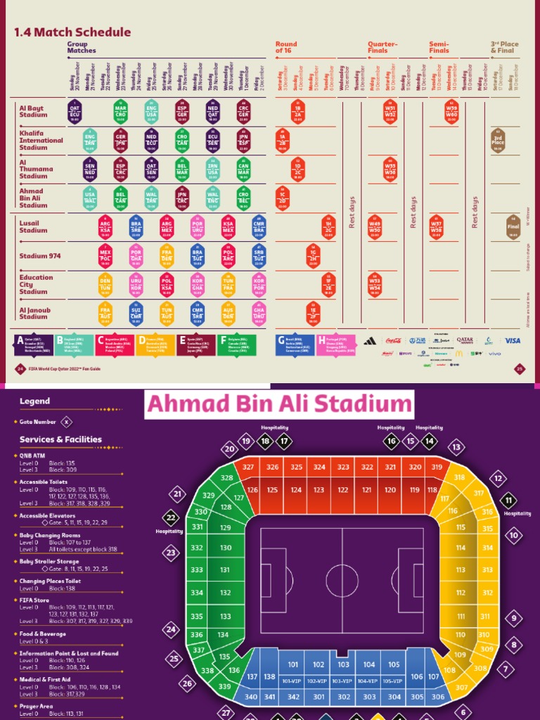 Qatar 2022 Stadium Seating Maps | PDF