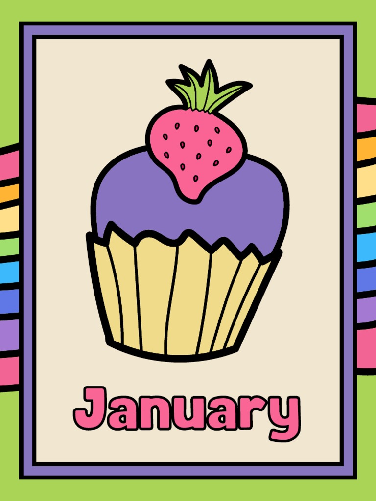 Colorful Months of The Year Party Posters | PDF