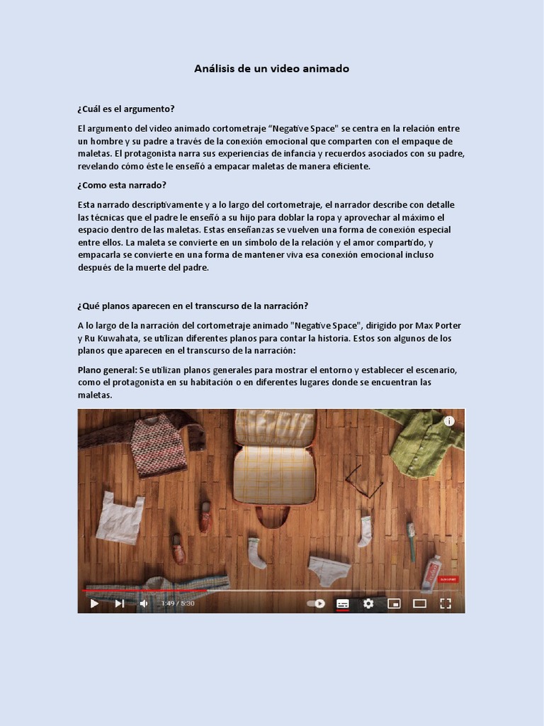 Análisis de Un Video Animado 1 | PDF | Narración | Metáfora