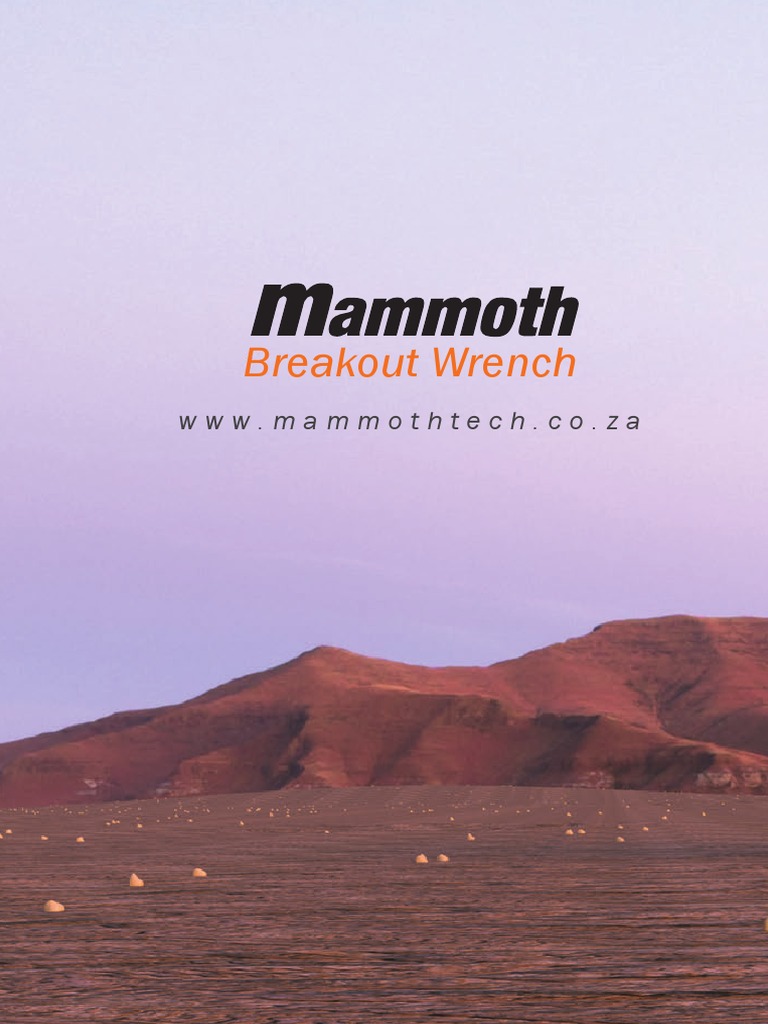 Mammoth Breakout Wrench Catalogue - Web v2 | PDF | Drill | Steel