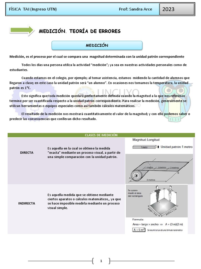 Teoría de errores | PDF | Medición | Metrología