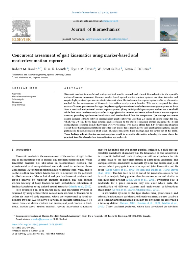 Kanko Et Al 2021 - Concurrent Assessment of Gait Kinematics Using ... Kanko Et Al 2021 - Concurrent Assessment of Gait Kinematics Using ...