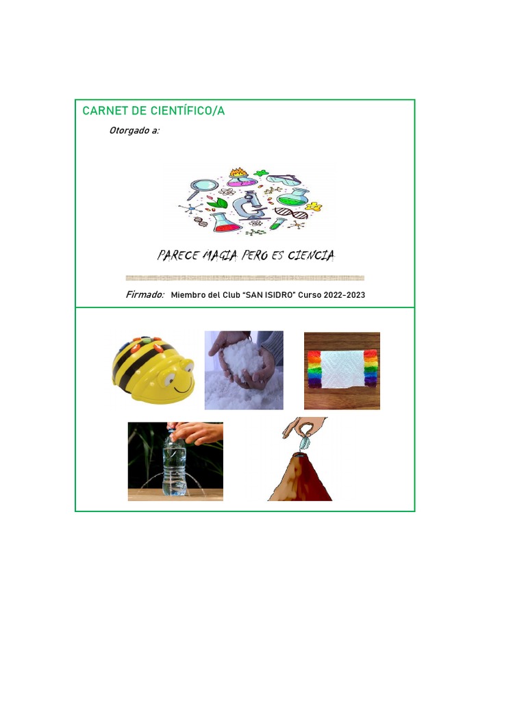 Carnet Científico 4 y 5 Años | PDF