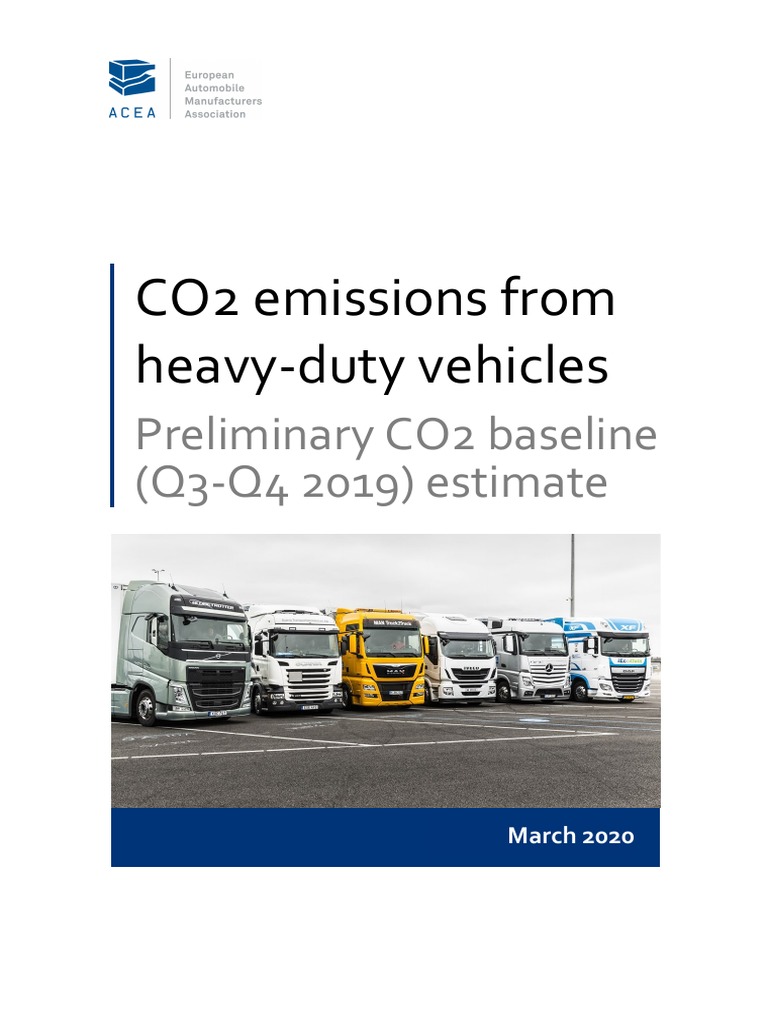 ACEA Preliminary CO2 Baseline Heavy-Duty Vehicles | PDF | Truck | Fuel ...