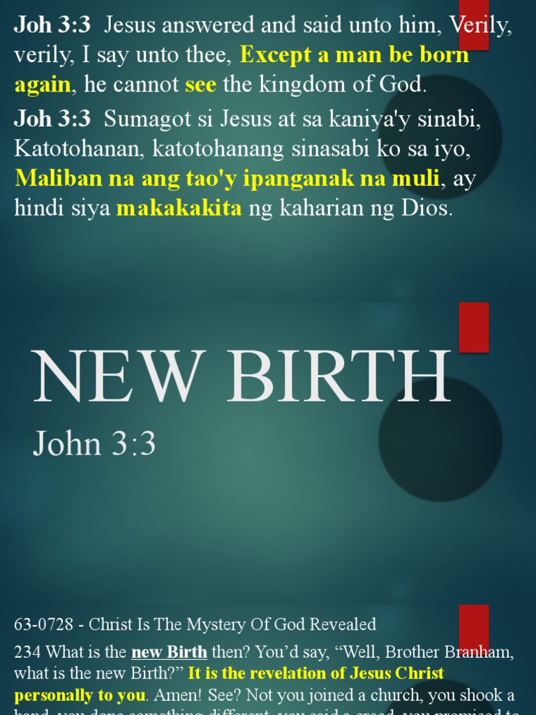 New Birth | Download Free PDF | Born Again | Christian Belief And Doctrine