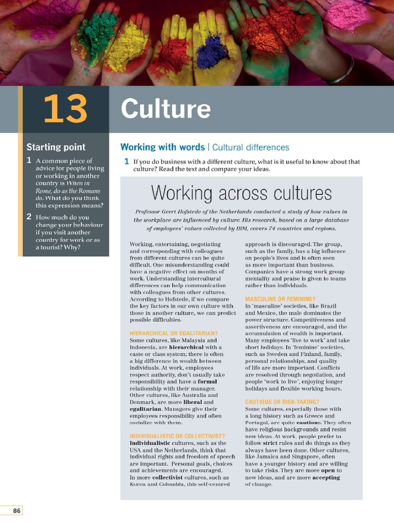 Culture - Working Across Cultures | PDF
