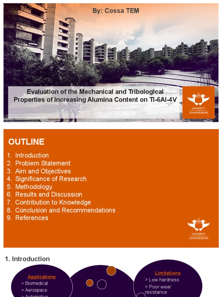 Titanium Tribology Presentation | PDF | Sintering | Aluminium Oxide