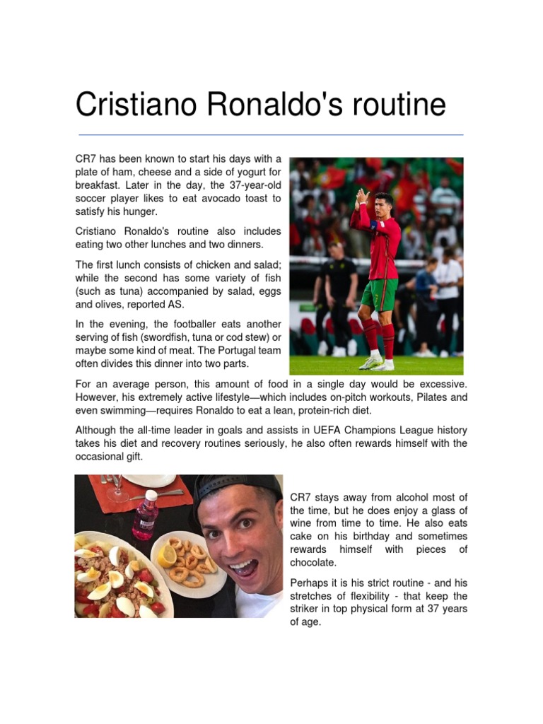Cristiano Ronaldo's Daily Routine | PDF